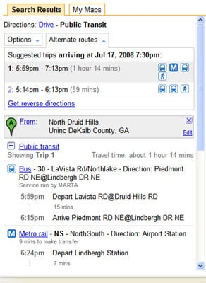Gotta Hand It to Google Transit | Points in Case