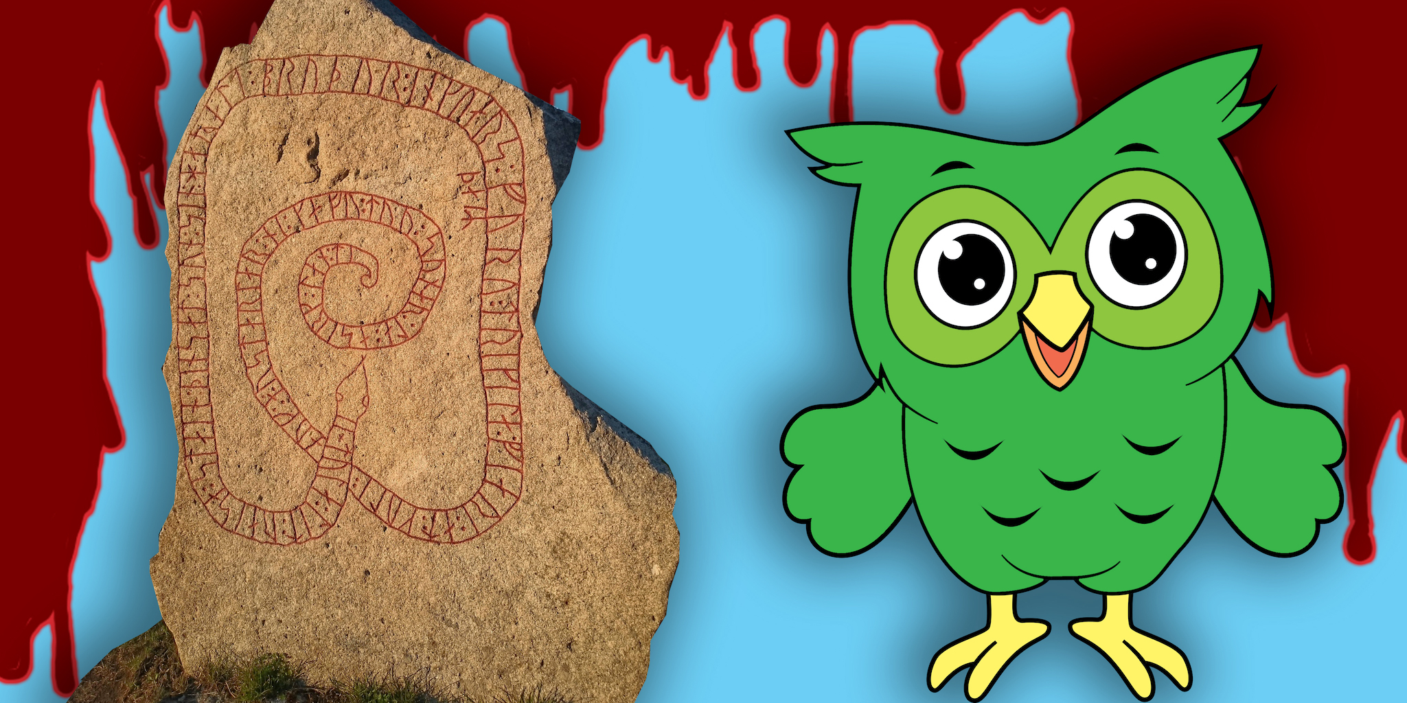 Ancient Runestone Coated in the Blood of Serpents vs. Duolingo | Points ...